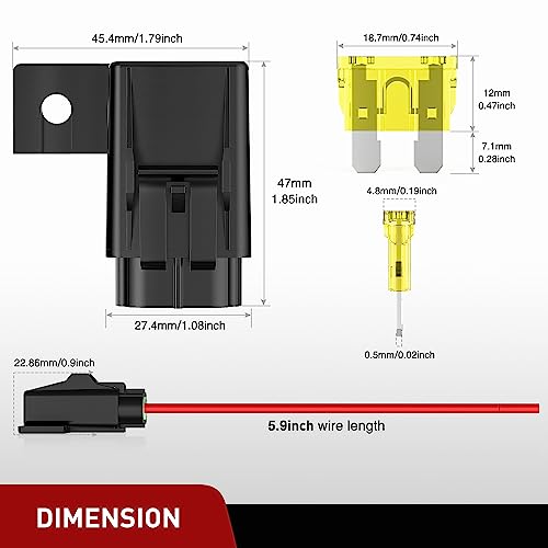 Snapklik.com : 6pcs Inline Fuse Holder 12AWG Waterproof ATC/ATO Blade ...