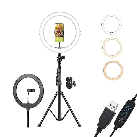 Portable LED Ring Light with Tripod 7FT for Mobile – 14" Ring Light ...