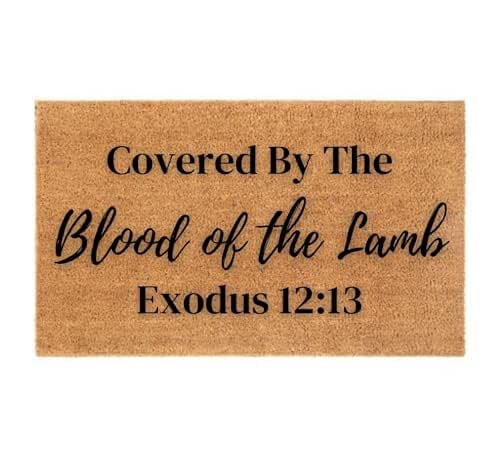Amazon.com: Christian Doormat with Bible Verse - Religious Bible Quote ...