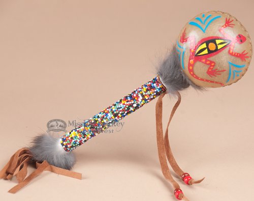 Amazon.com: Native American Navajo Beaded Rattle 10" -Lizard (r198 ...