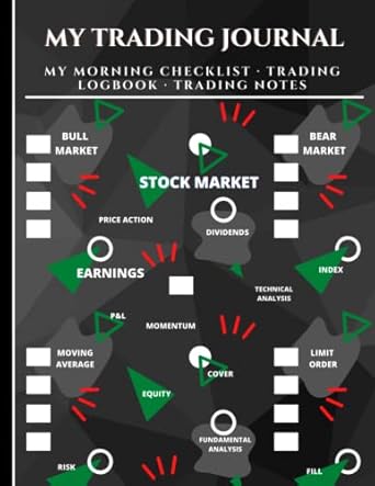 My Trading Journal: Morning Checklist, Logbook and Notes, For stock ...