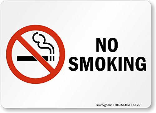SmartSign"No Smoking" Sign | 7" x 10" Plastic : Amazon.in: Office Products