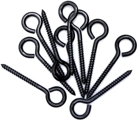Amazon.com: Helffer T316 10Pack Screw Eye Hooks, Titanium Plated ...