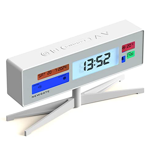 NEWGATE Supergenius LCD Alarm Clock – Bedside Clock – Desk Clock ...