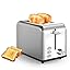 Amazon.com: Simple Deluxe 2-Slice Toaster, Stainless Steel Toaster, 6 ...