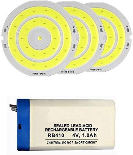ERH INDIA 3V 4V Round COB LED Light 50mm Diameter Double Ring Cold ...