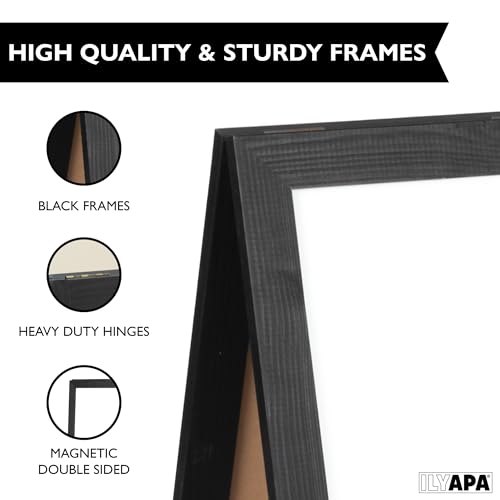 Snapklik.com : Ilyapa Wooden A-Frame Whiteboard Sign - 40 X 20 Inch ...