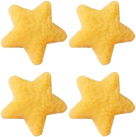 Amazon.com : 4 Pcs Yellow Star Hairpins Solid Color Fluffy Fuzzy Soft ...