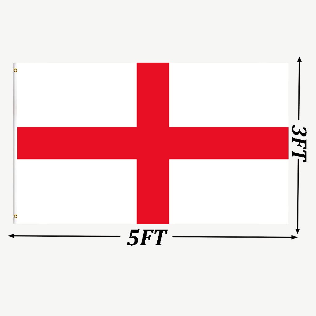 England Flag St George Flag Large 5ft x 3ft, England St George’s Cross ...