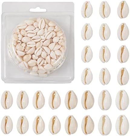 GraceAngie 100pcs Open Back Natural Spiral Shell Charm Beads with Hole ...