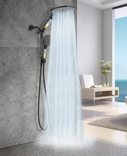 Dual Filtered Handheld Shower Heads Combo, HOPOPRO 15-Mode High ...