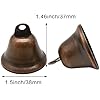 Amazon.com: Pinenjoy 12Pcs Vintage Red Copper Bells 1.7 x 1.5 Inch Mini ...