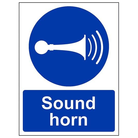 Sound Horn. Sign Sticker with Waterproof Sticker Signage : Amazon.in ...