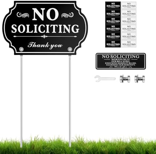 Amazon.com : ROADPLUM No Soliciting Sign - Aluminium, Weatherproof Yard ...
