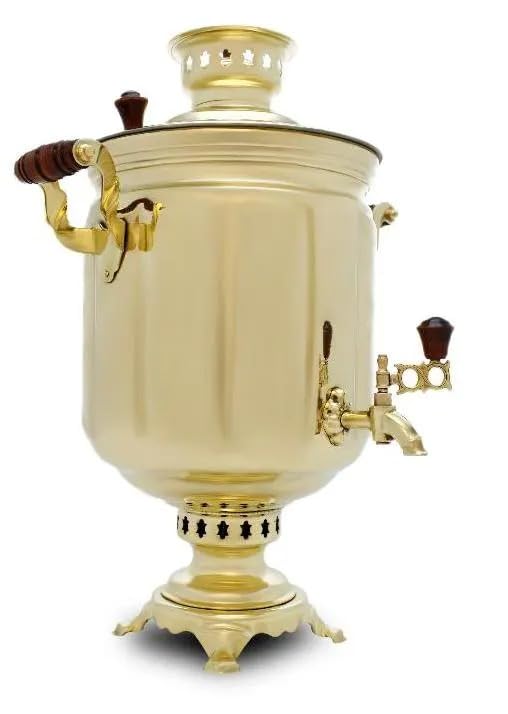 Amazon.com: Brass Samovar on Coal/Charcoal/Firewood - 9.0 liters ...