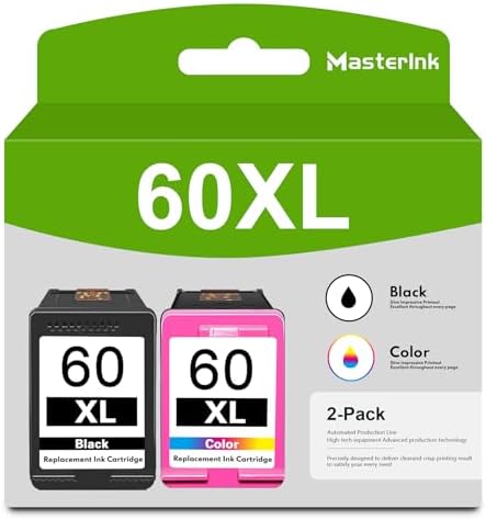 Amazon.com: 60XL Ink Cartridge Combo Pack Replacement for HP60XL 60 ...