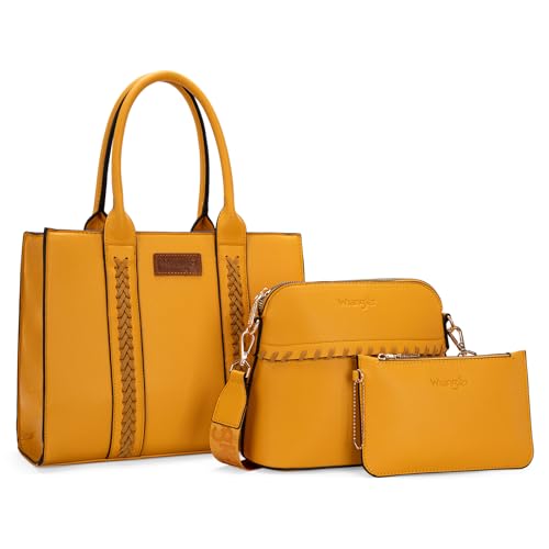 Wrangler 3Pcs Purses for Women Tote Bag Crossbody Handbag Sets with ...
