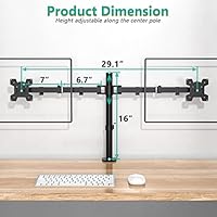 Amazon.com: WALI Dual LCD Monitor Fully Adjustable Desk Mount Stand ...