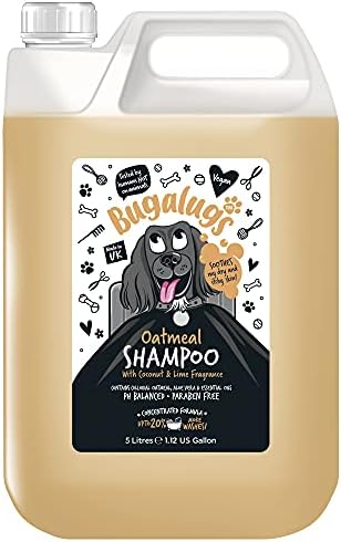 BUGALUGS Oatmeal & Aloe Vera Dog Shampoo dog grooming shampoo products ...