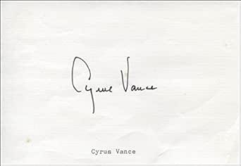 Amazon.com: Cyrus Vance - Signature : Collectibles & Fine Art