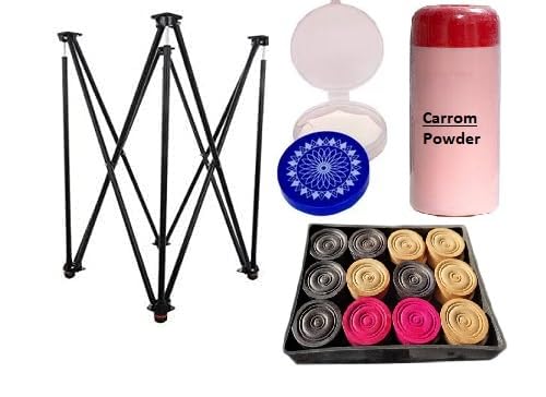 Buy TS Playy Premium Carrom Stand Combo B - Wooden Carrom Set with ...