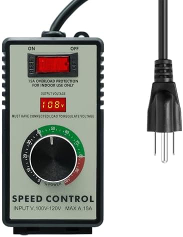 Amazon.com : AC Motor Speed Controller 110-120V / 15A Max, Variable Fan ...
