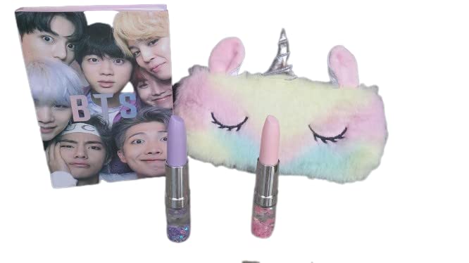 Yzabelle Combo of BTS Diary, Unicorn Pouch and Mini Lipstick Shape Pen ...