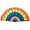 Amazon.com: Rainbow Folding Fan LGBT Pride Handheld Fan for Men Women ...
