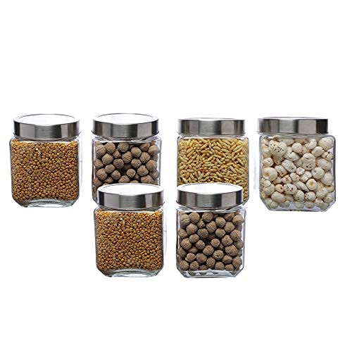 Buy Cutting EDGE Multipurpose 1200ml Transparent Glass Jar/Barni for ...