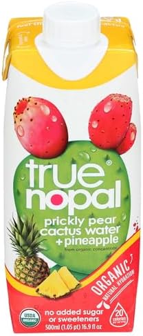 Amazon.com : TRUE NOPAL Organic Cactus Water with Pineapple, 16.9 FZ ...