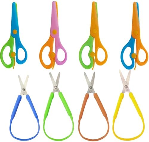 Amazon.com: WHZAZGW Loop Scissors for Children and Teens, Self Opening ...