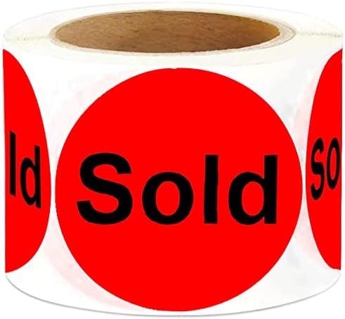 Amazon.com : YOUOK Inch Orange Sold Stickers,Inventory Control Retail ...
