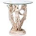 Amazon.com: Design Toscano The Greek Muses Glass Topped Side Table, 20 ...