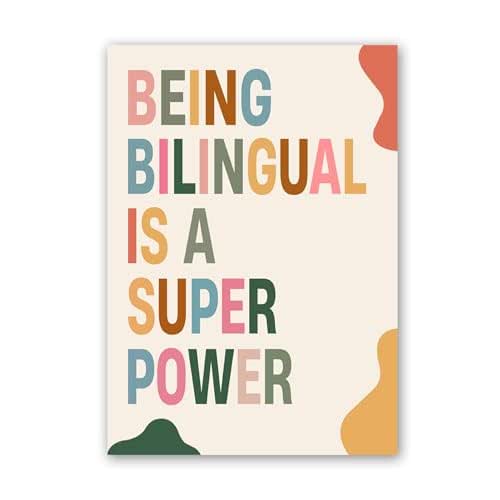Amazon.com: Being Bilingual Is A Superpower Classroom Poster, Bilingual ...