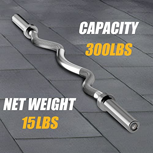 Snapklik.com : Olympic Barbell Bar 2 Inch EZ Curl Bar For Biceps ...