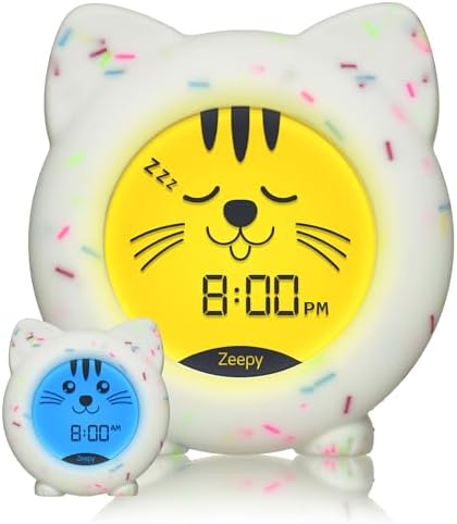 Zeepy Toddler Sleep Trainer Clock | USB Rechargeable Cute Kids Alarm ...
