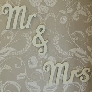 Amazon.com: Mr & Mrs Cut out Letters Wall Art: Posters & Prints