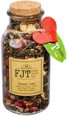 Amazon.com: FJT Green Tea Soaked in Ginger Juice with Ginger Slices ...