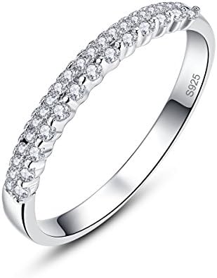 Amazon.com: AVECON 1.2ct 925 Sterling Silver Bridal Ring Sets Round Cut CZ Engagement Rings ...