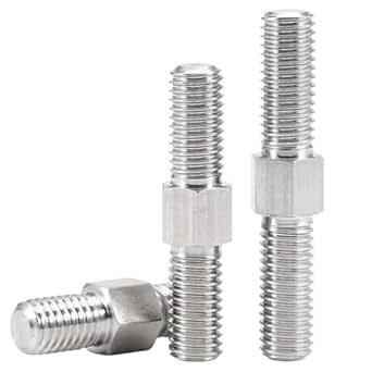 304 Stainless Steel Hex Head Double End Studs Rods Right Left Hand ...