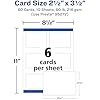 Amazon.com: Avery Printable Rectangle Cards, Sure Feed Technology, 2.5 ...