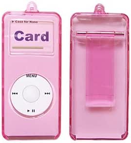 Amazon.com: Apple iPod Nano (1st Gen) Trans. Pink Protector Case w/Neck ...