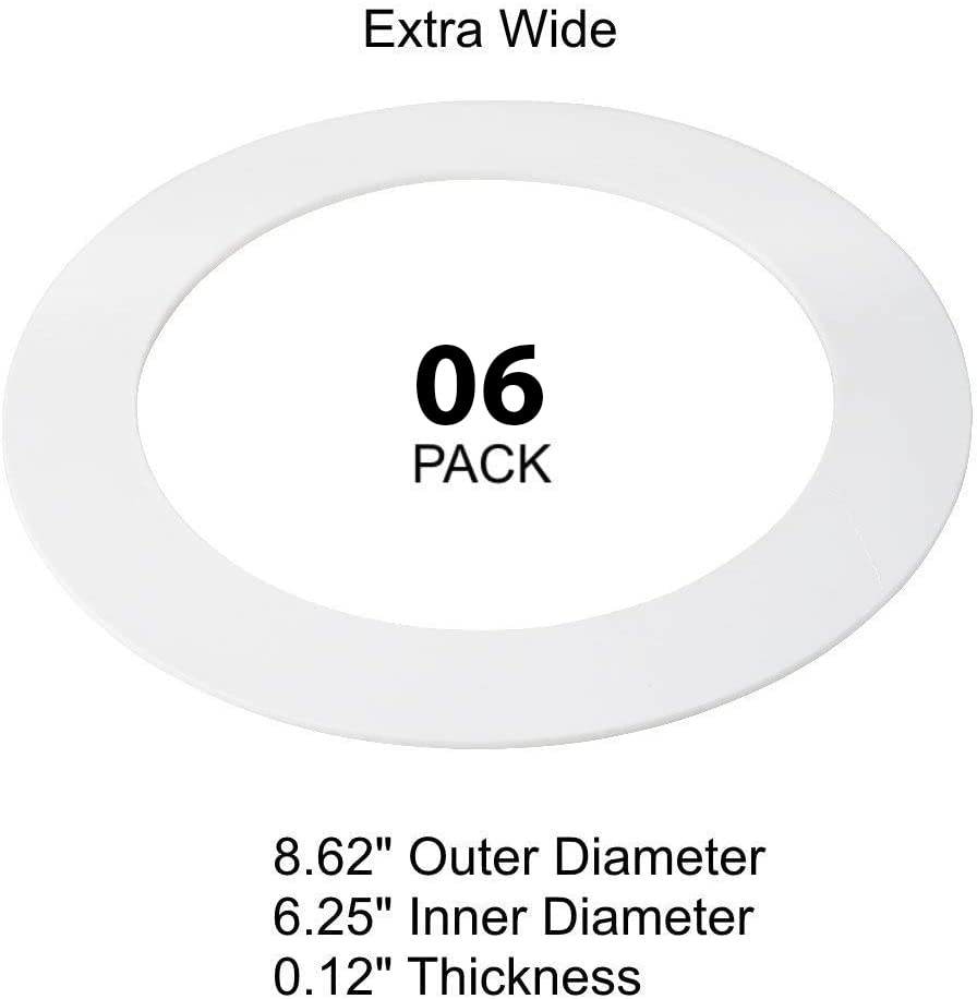 Snapklik.com : Harrrrd 6 Pack White Plastic Trim Ring 8.6 Inch Diameter ...