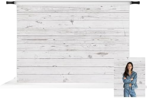 Amazon.com : AIIKES 7X5FT Vintage Wood Backdrop White Wooden Background ...