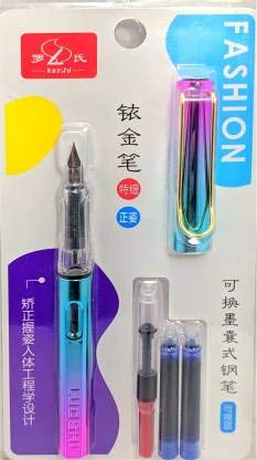 Luoshi Calligraphy Pen (Plastic Body Calligraphy Pen with 2 ink ...