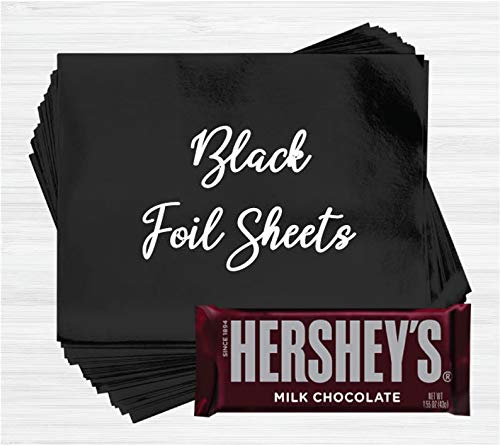 Black Shiny Candy Bar Wrapper Foil Sheets For Over Wrapping ...
