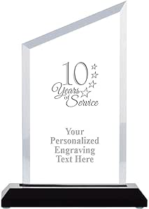 Amazon.com : Crown Awards Personalized Acrylic Trophy, 6" Engraved 10 ...