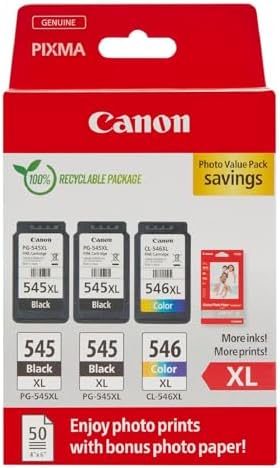 Canon Multipack Cartouche Encre & Papier - PG-560XL/CL-561XL Cartouches ...