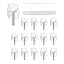 Amazon.com: MOVELYST 30 Small Hooks+40 Removable Strips, Clear Wire ...