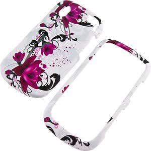Amazon.com: Purple Flowers White Protector Case for Pantech Hotshot ...